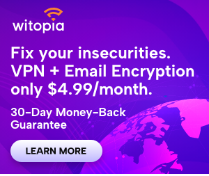 WiTopia SecureMyEmail plus personalVPN – CYPERWORLD